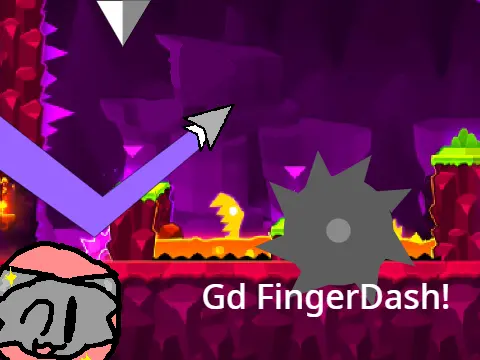 GD Fingerdash Wave Game | Free Geometry Dash Wave Challenge Online