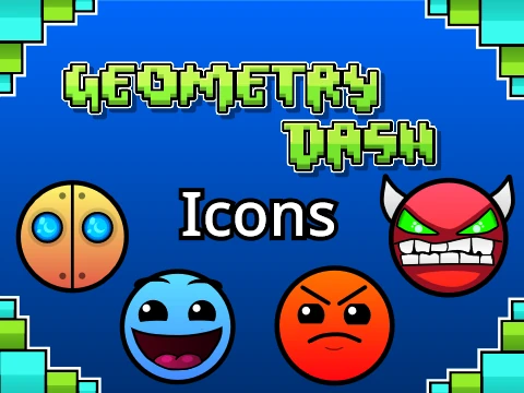 GD Vector Difficulty Icons - Geometry Dash Faces | Free