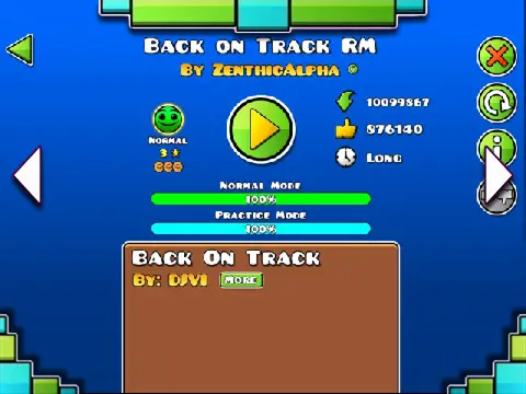 Geometry Dash Back on Track RM Remix - Classic Level Remix