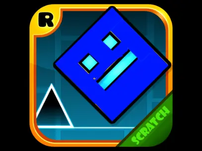 Geometry Dash v1.5 Blue Edition w Run Music - Play Free Online