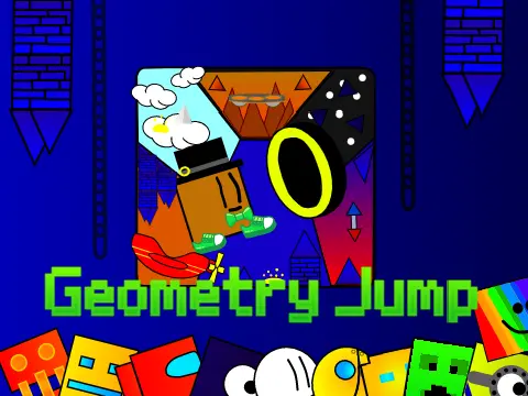 Geometry Jump V2 | Platformer Game with Original Code and Geometry Dash ...