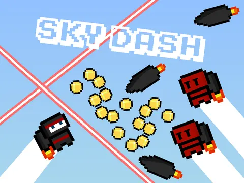 Sky Dash - Geometry Dash Cloud Adventure Game | Free Online