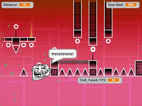 Troll Geometry Dash 1.7 | Free Online Challenge Game
