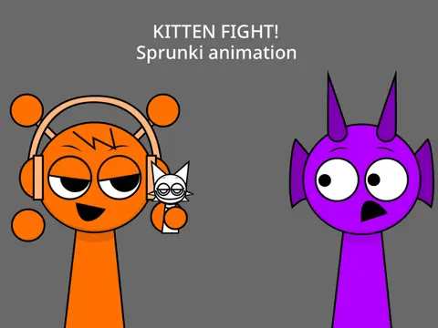 Kitten Fight Sprunki Animation | Cute Cat Sprunki Animation