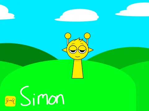Sprunki Archived Simon Sprite - Simon Character Asset - Gosprunki